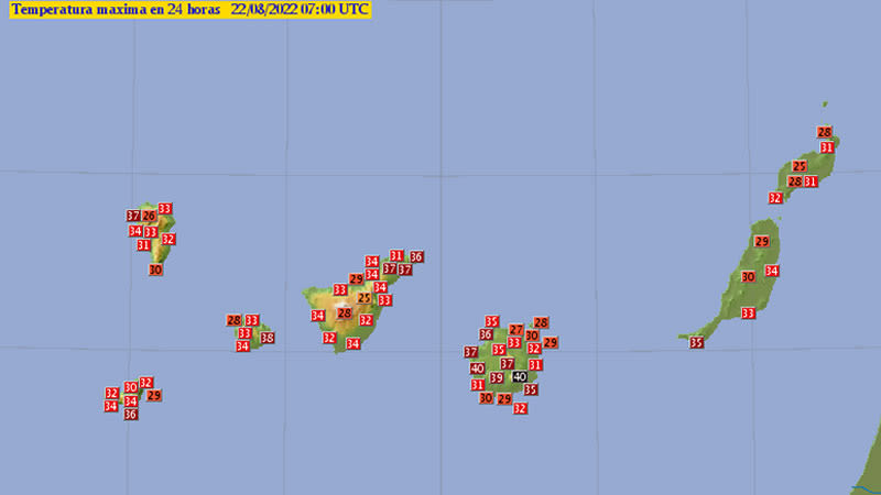 The heat continues in the Canary Islands, with maximum temps reaching 34ºC
